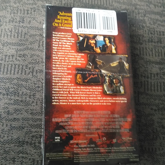 Disney | Other | Pirates Of The Caribbean Disney Vhs Tape Video Sealed ...